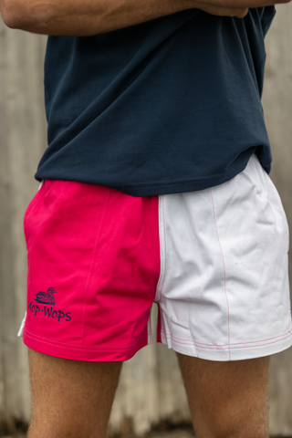 Harlequin rugby shorts-Hotpink/Navy – Wop-Wops